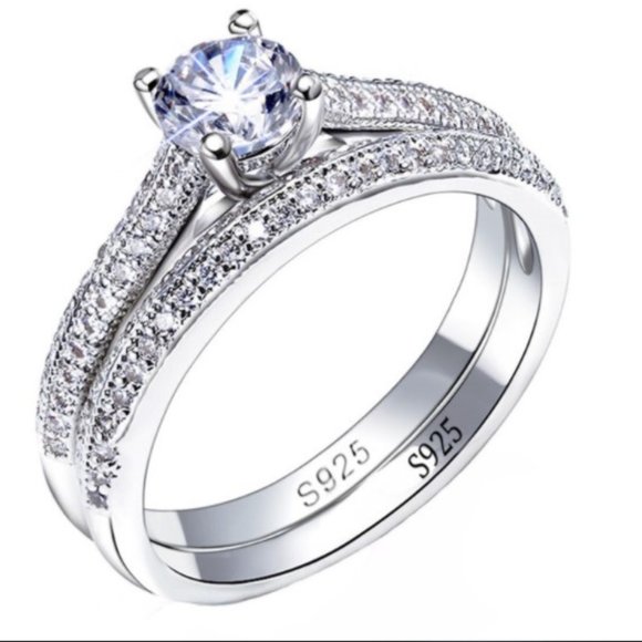 Jewelry | Sterling Silver Simple Design Stackable Set | Poshmark